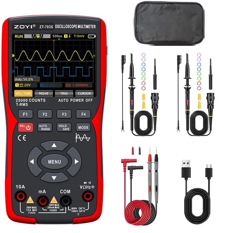 ZOYI ZT-703S 3-in-1 Digital Multimeter, Oscilloscope, and Signal ...