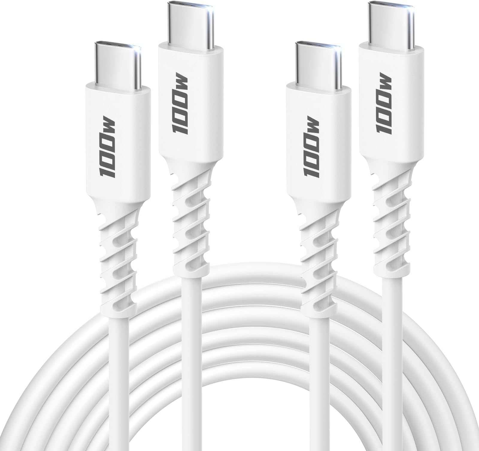 Amazon.com: USB C to USB C Cable, 100W [2-Pack 6.6FT] Type C to C Fast ...