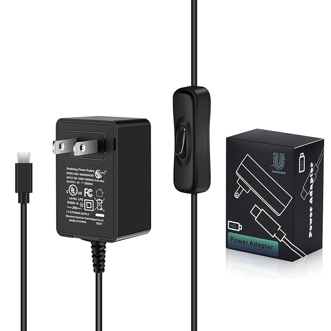 iUniker Raspberry Pi 3 Power Supply, Pi 3 b+ Power Supply with Switch ...