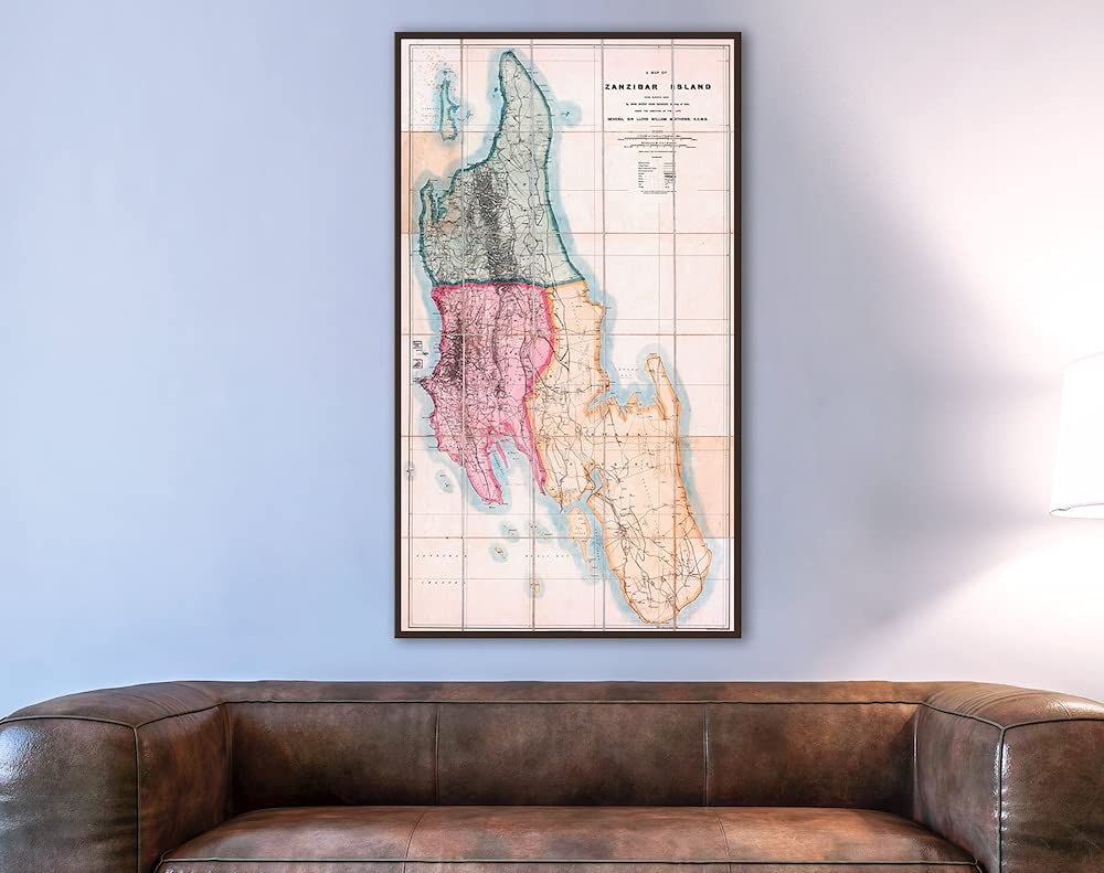 Mg Global Vintage Map Of Zanzibar Old Zanzibar Map Zanzibar ...