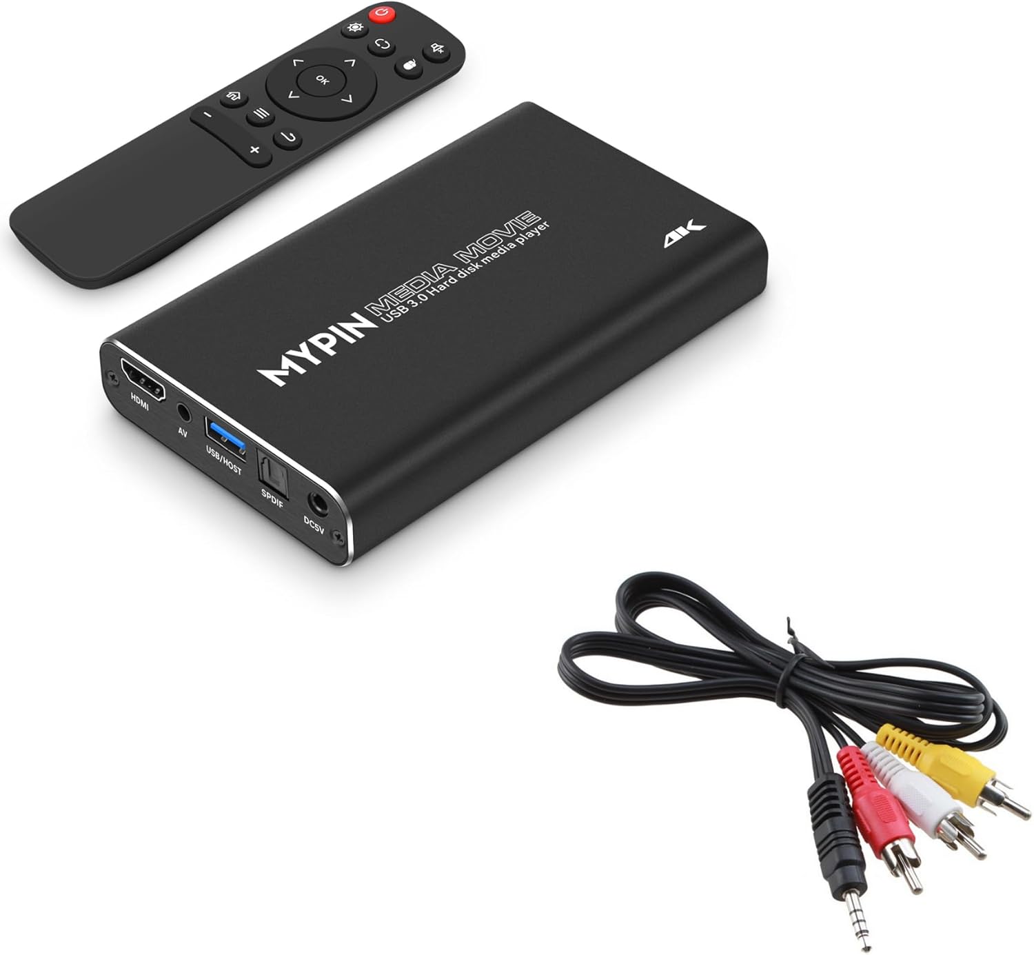 Amazon.com: 4K@30hz USB3.0 HDMI Media Player with One AV Cable, Support ...