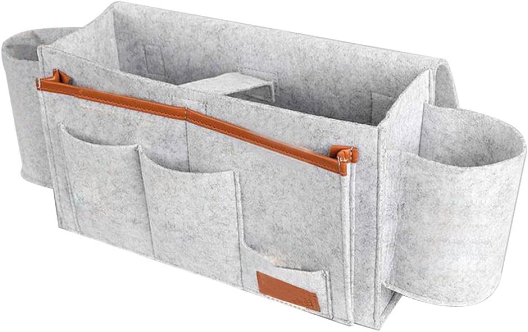 Bedside Caddy, Felt Bedside Organizer Caddy Hanging Storage Pocket with ...