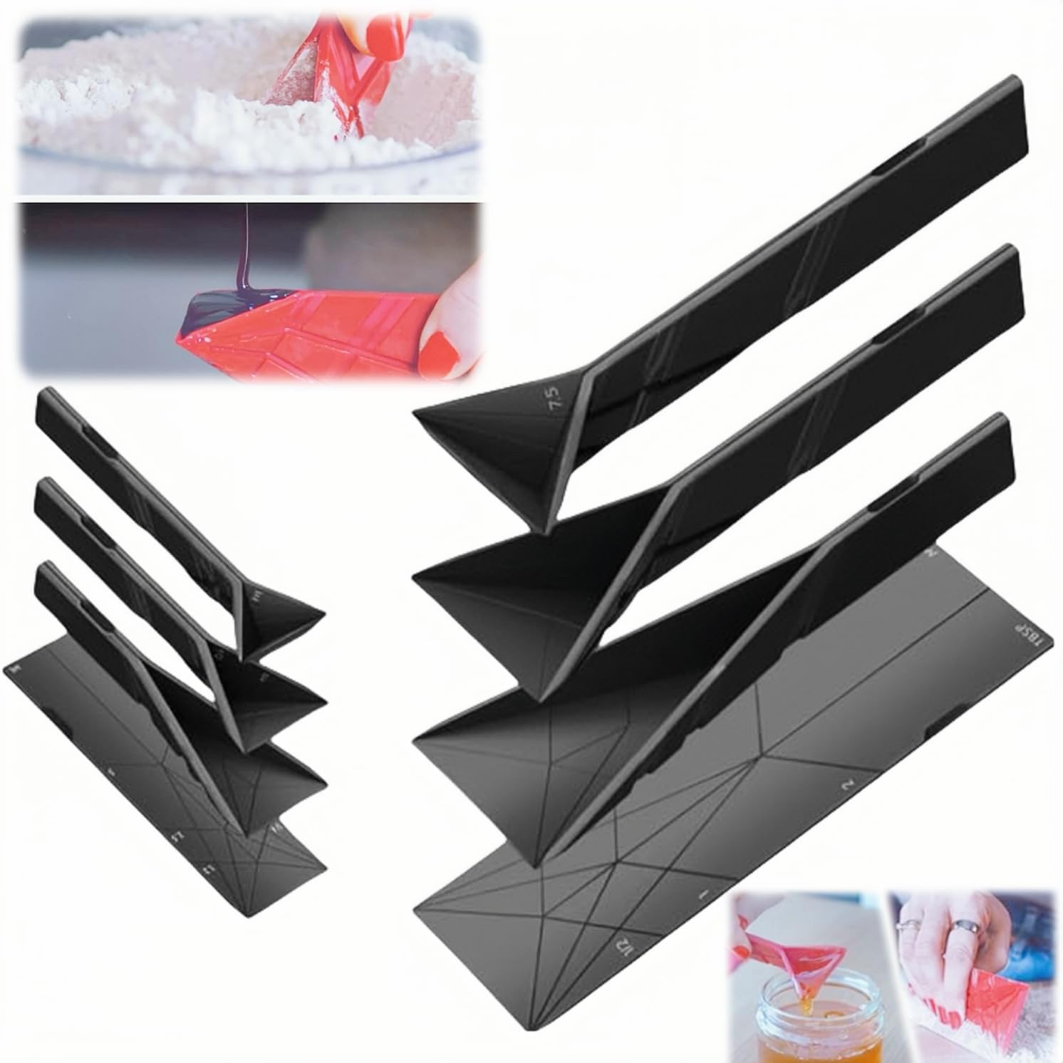 Amazon.com: Polygon Measuring Spoons,Polygons Flat 3-in-1 Measuring ...