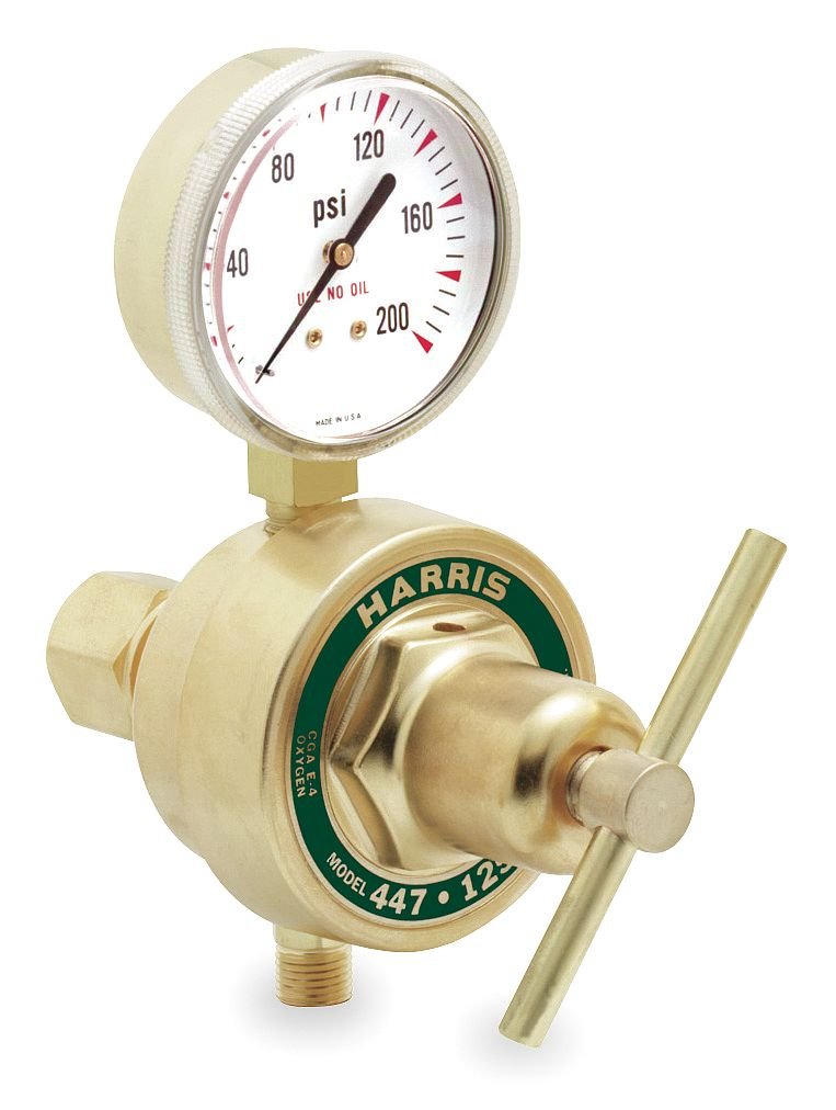 Harris 447-200-CR Station Pressure Regulator, 0 - 200 PSIG, Forged ...