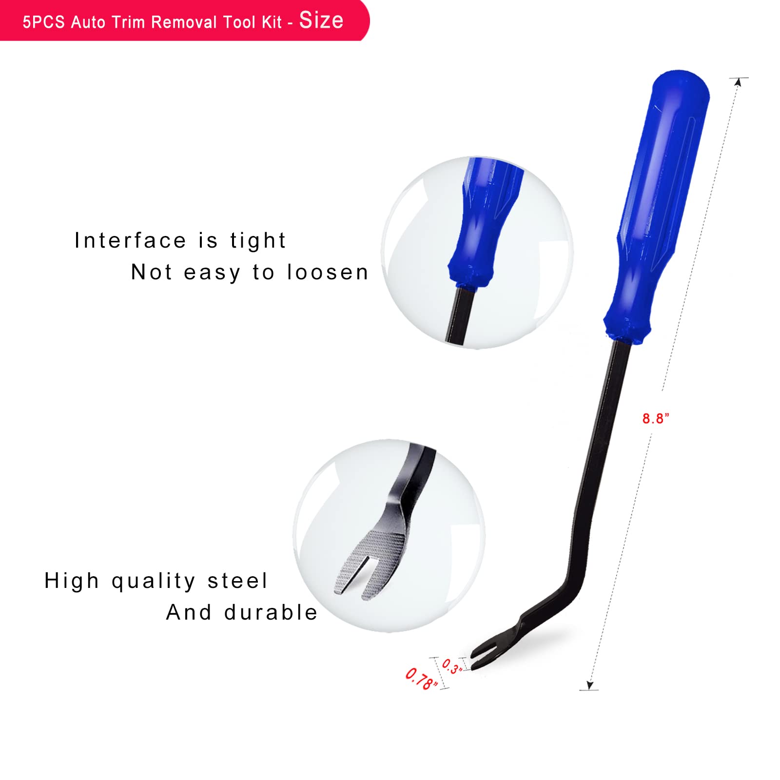 DOKIKO Auto Door Trim Removal Tool Set, Auto Dashboard Trim Kit for ...