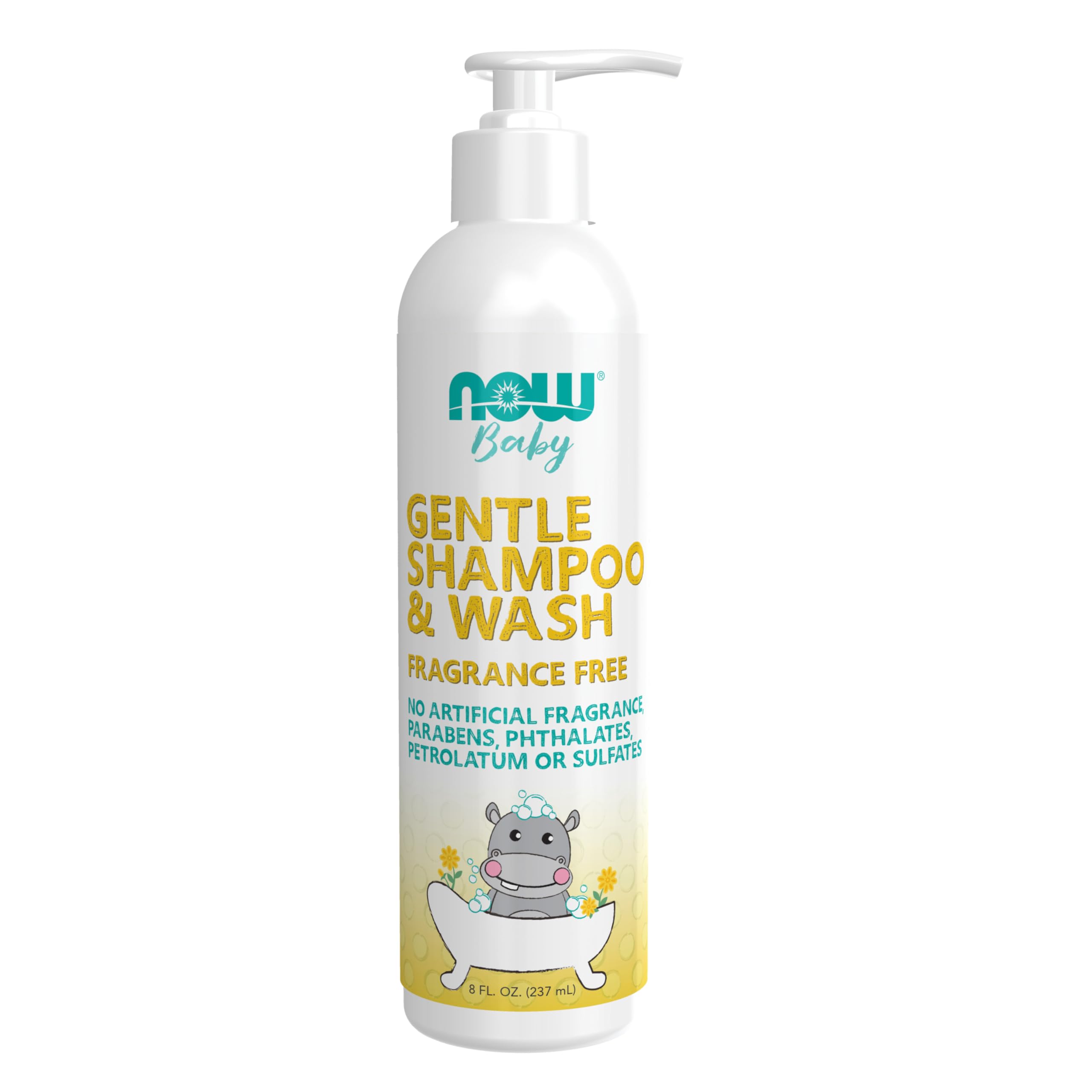 Amazon.com: NOW Baby, Gentle Shampoo & Wash, Fragrance Free with No ...