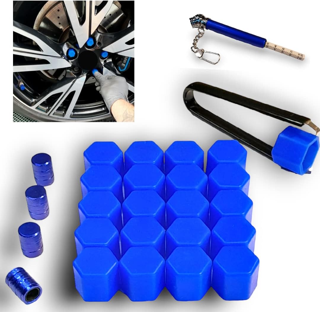 Amazon.com: Universal Colored Lug Nut Covers, 4 Color Matched Tire ...