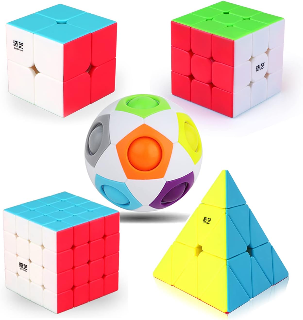 Amazon.com: Roxenda Speed Cube Set, Speed Cube Bundle of 2x2x2 3x3x3 ...