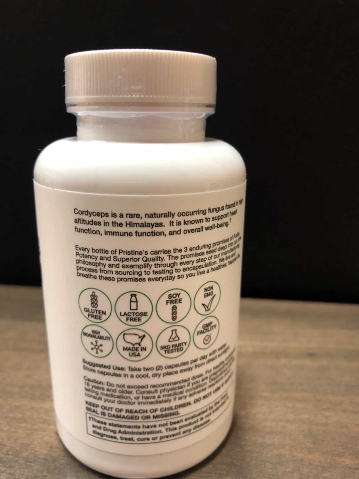 Amazon.com: PRISTINE'S Cordyceps Mushroom 1000MG Endurance & Immunity ...