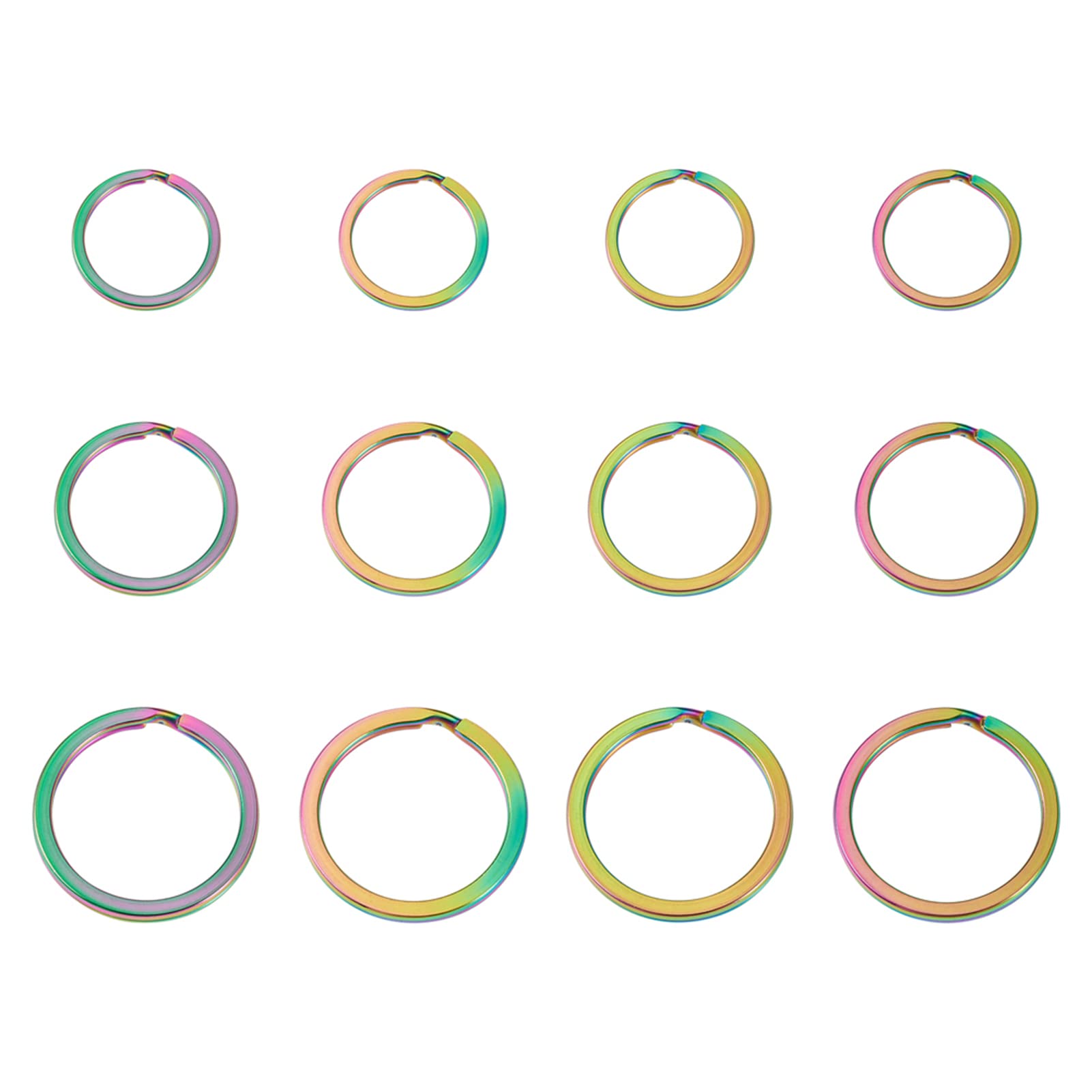 Amazon.com: Pandahall 18pcs 304 Stainless Steel Rainbow Color Split ...