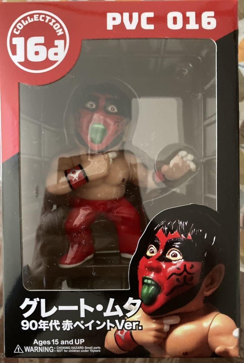 Amazon.co.jp: 16dソフビコレクション グレートムタ90's赤ペイントVer. 武藤敬司 プロレス ノア アントニオ猪木 全日本 HAO フィギュア : おもちゃ