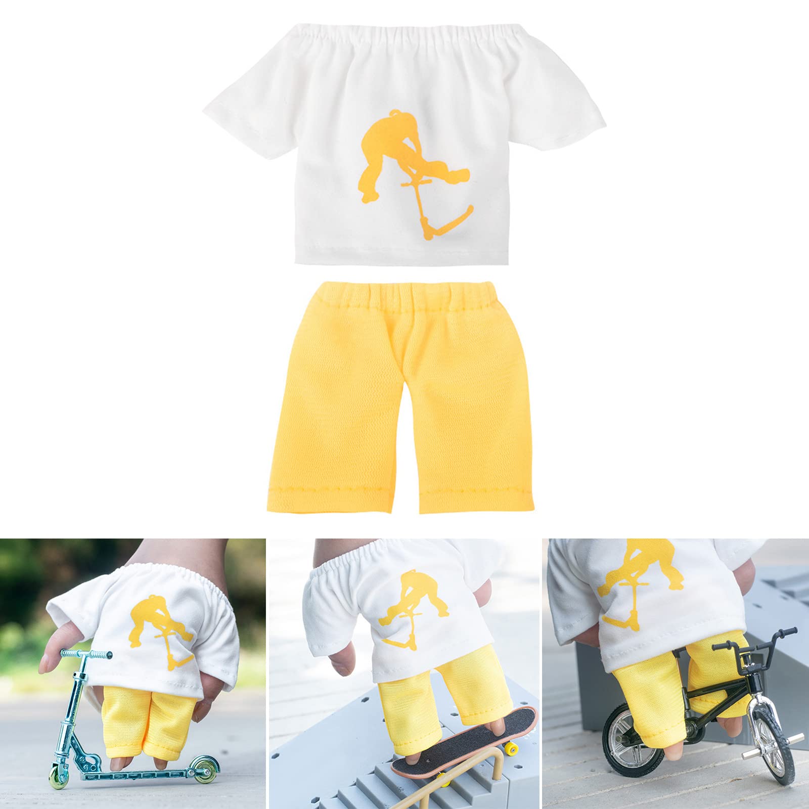 Finger Scooter Tech Deck Mini Fingertip Clothes Set - Finger Pants & T ...