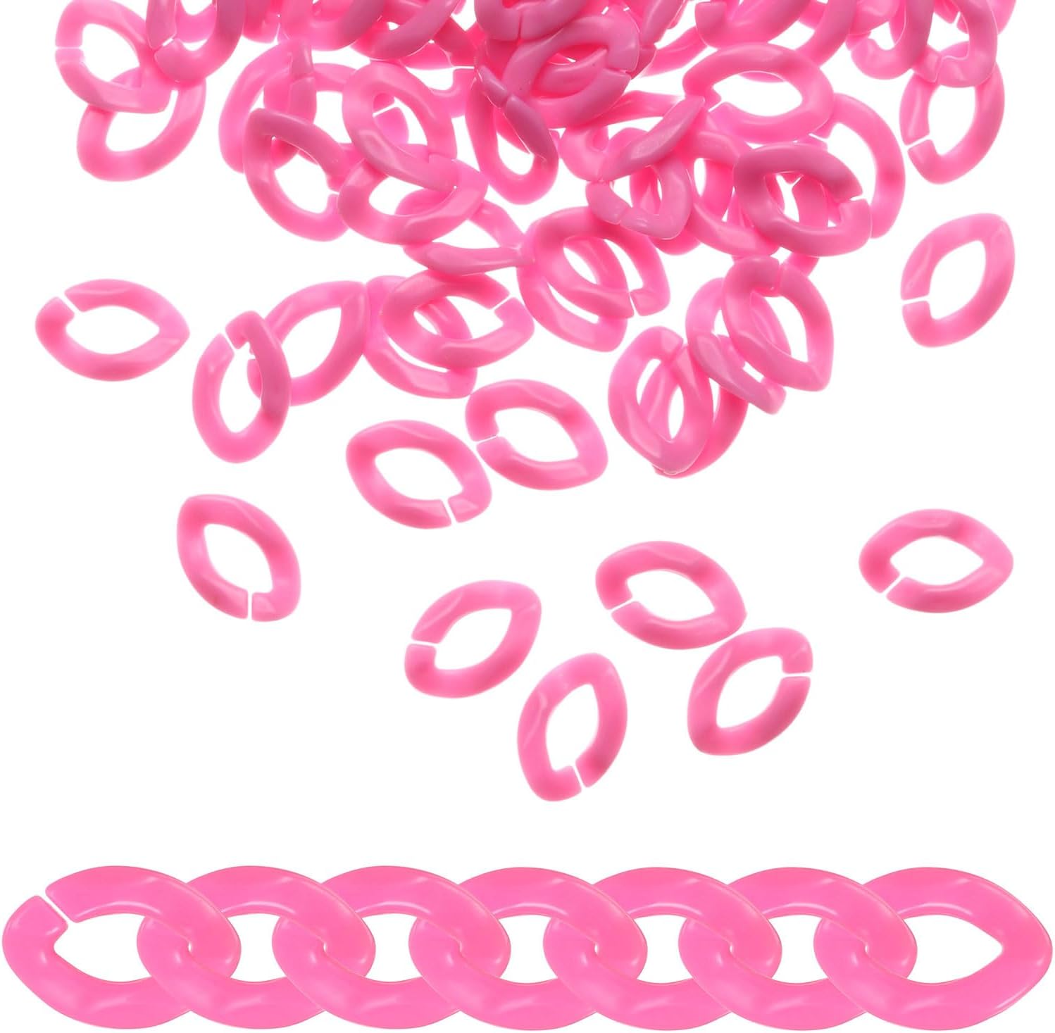Amazon.com: uxcell 200Pcs Acrylic Chain Linking Rings, Link Connectors ...