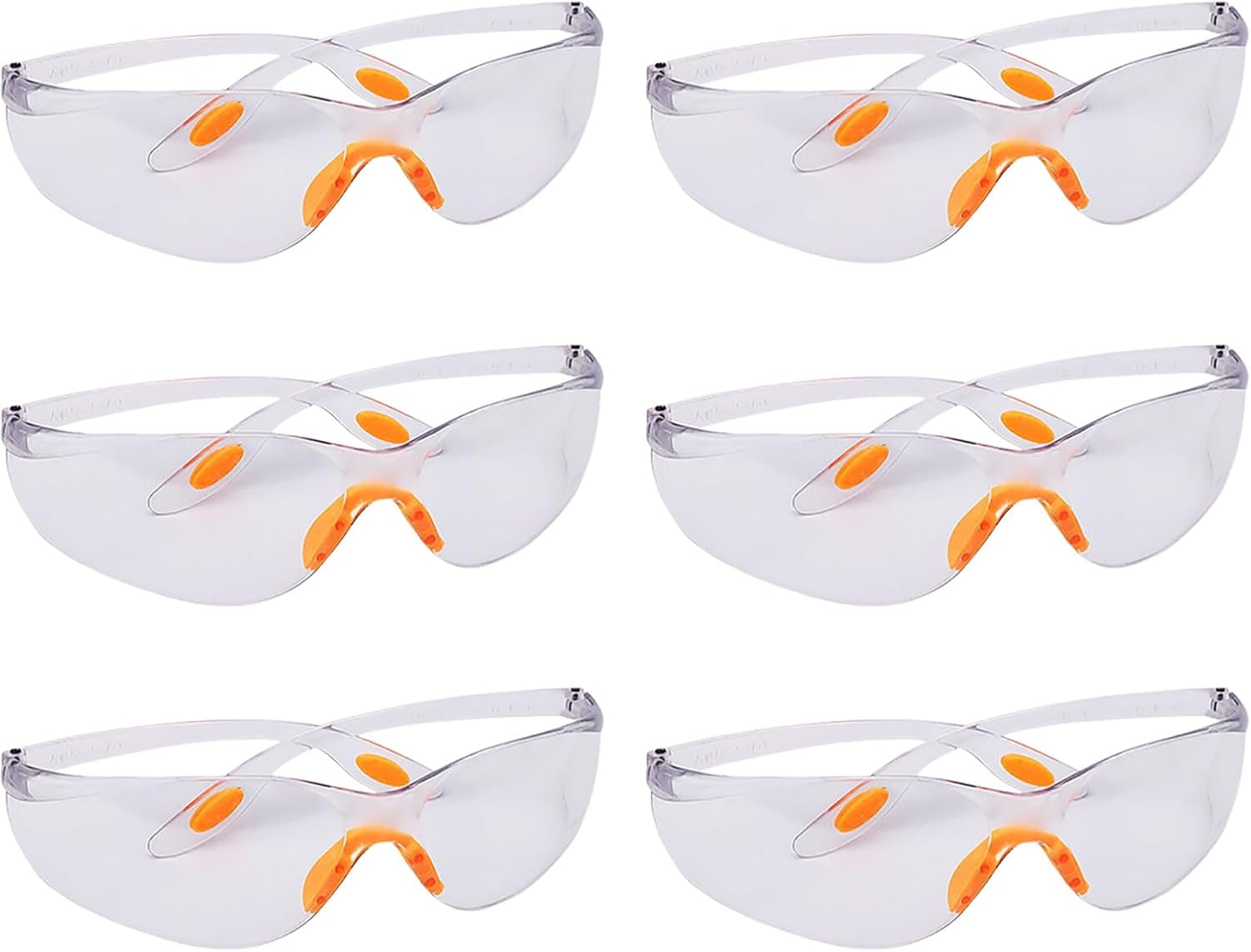 6 Pcs Safety Glasses for Work,Adult Safety Goggles,Clear Eye Protection ...