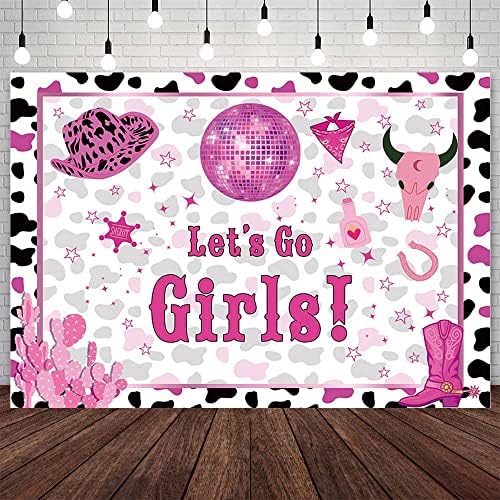 Amazon.com : AIBIIN 7x5ft Let's Go Girls Backdrop Cowgirl Bachelorette ...