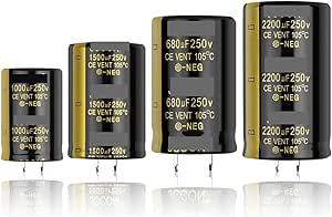 Amazon.com: GNXBVKOF 2Pcs Audio Electrolytic Capacitor 250V 220UF 330UF ...