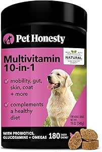 Amazon.com : Pet Honesty Dog Multivitamin - 10 in 1 Dog Vitamins for Health & Heart - Fish Oil ...