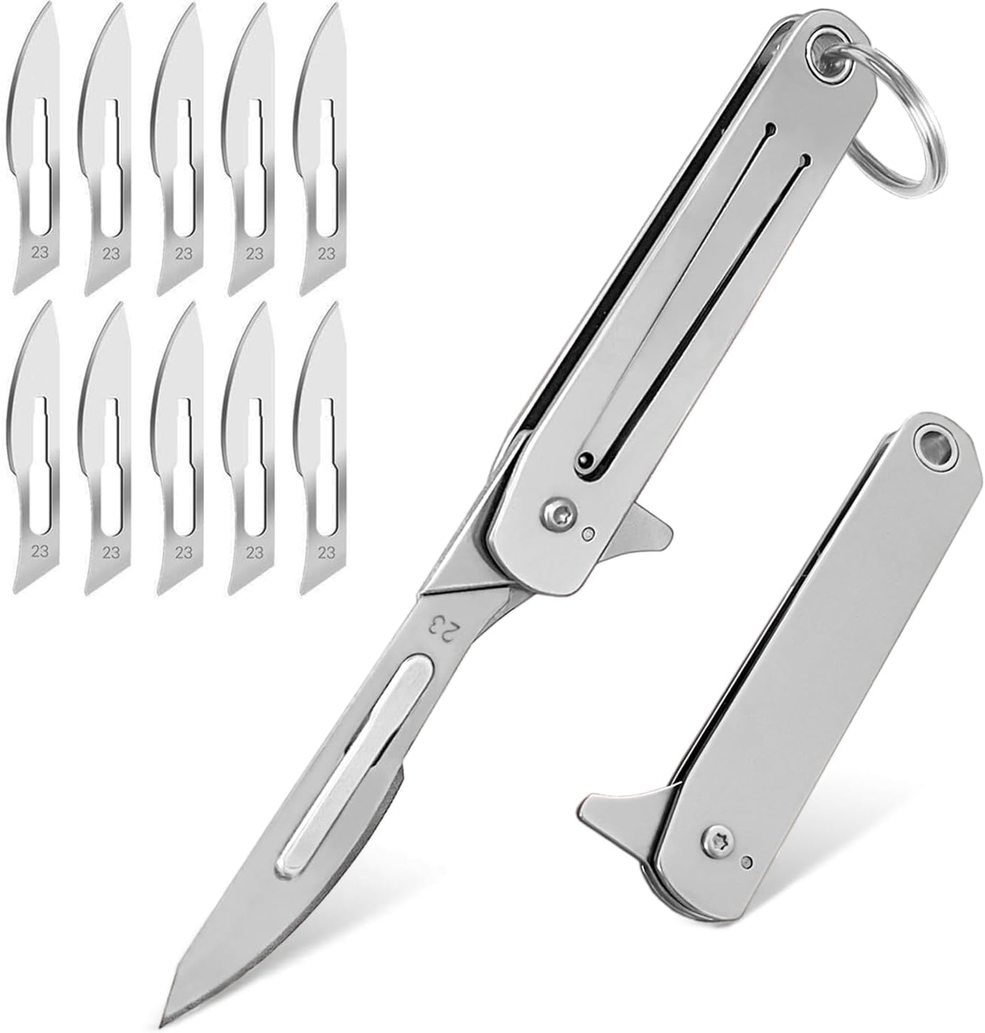 Amazon.com: VIFUNCO Folding Scalpel Knife, Pocket Knife for Men, Small Keychain Knife, Razor ...