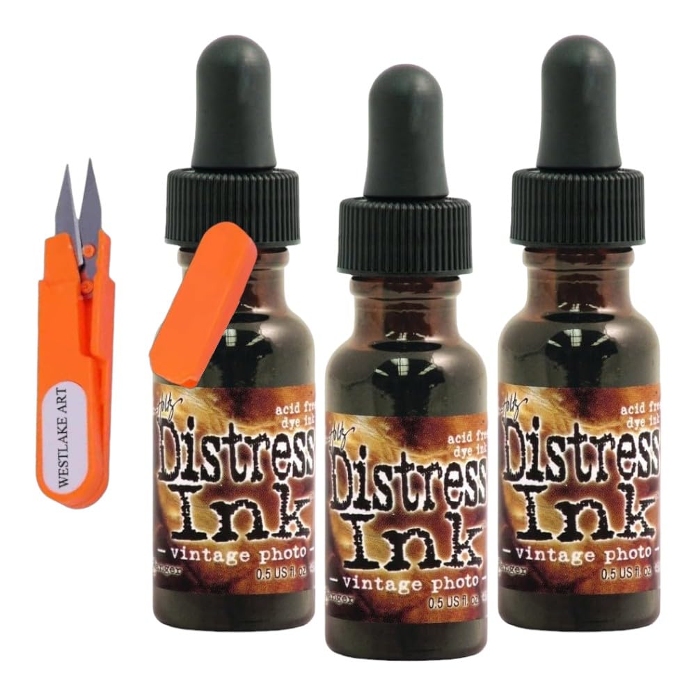Amazon.com: Tim Holtz Distress,.5 Oz, Ink Reinker - Vintage Photo ...
