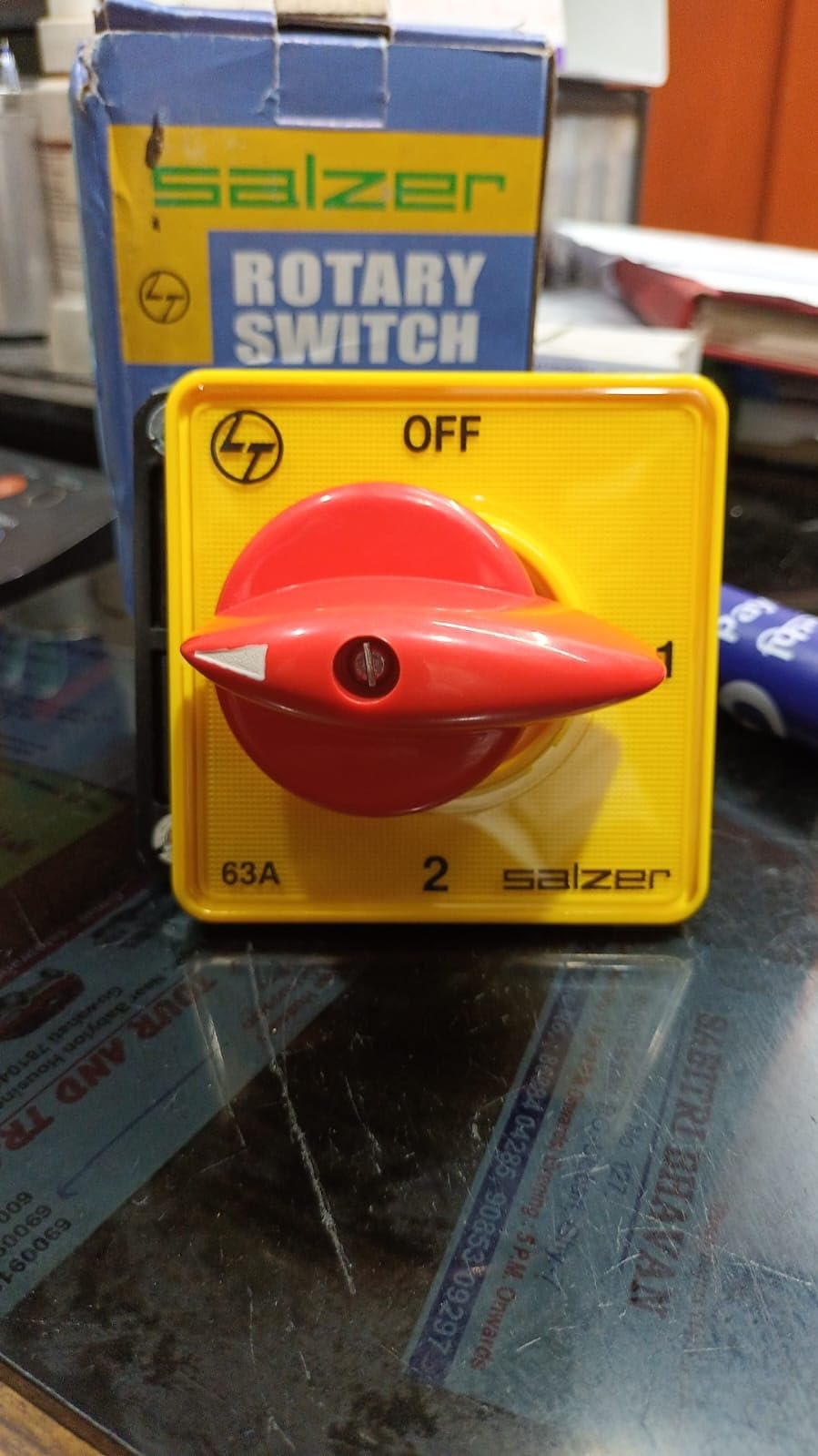 Salzer Electronics Rotary Switch, 63Amps, Phase Selector 1 POLE 3 WAY ...