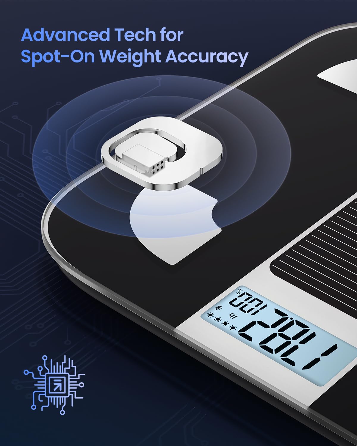 Snapklik.com : RENPHO Solar Power Smart Scale For Body Weight, Digital ...