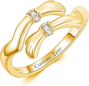 Amazon.com: CTIEIP Solid 10K 14K 18K Gold 0.05 Cttw Natural Diamond ...