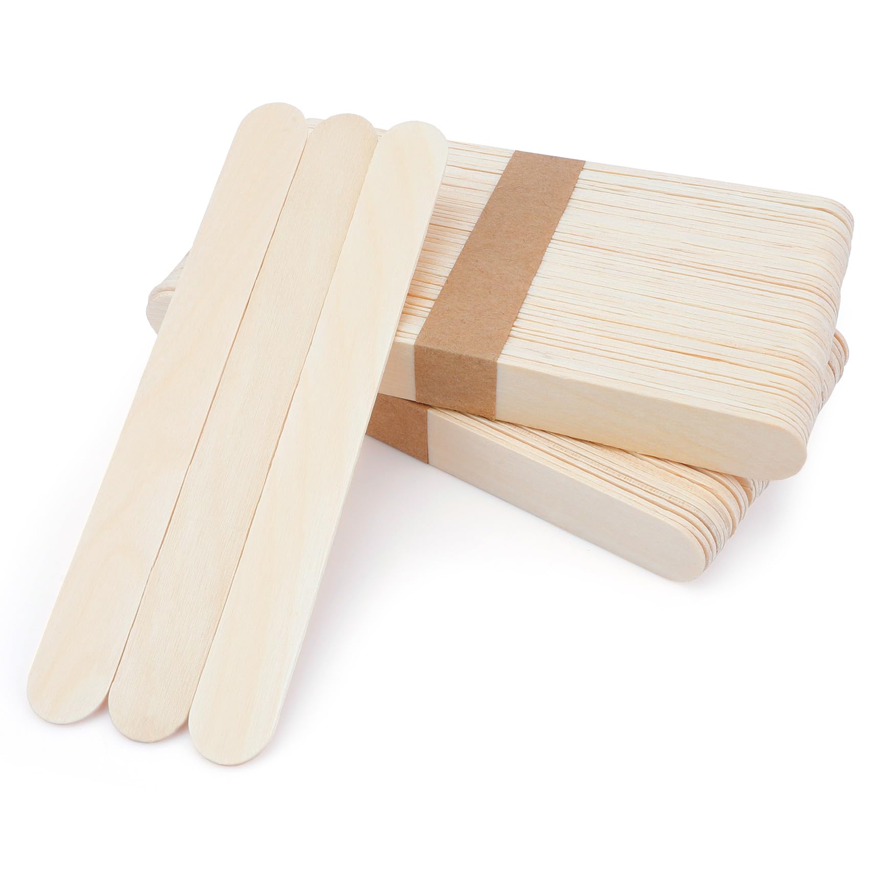 100 Lollipop Sticks,Craft Sticks,Wooden Lolly Sticks 150x16mm,Popsicle ...