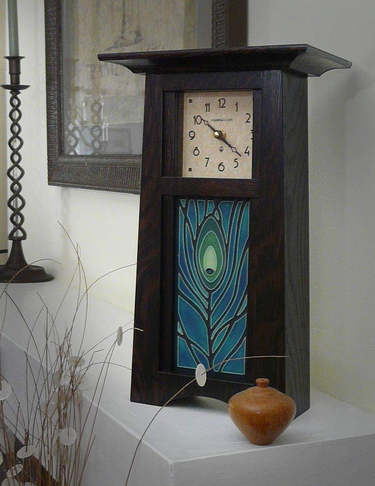 Craftsman Style Mantel Clocks Craftsman Copper Mantel Clocks By