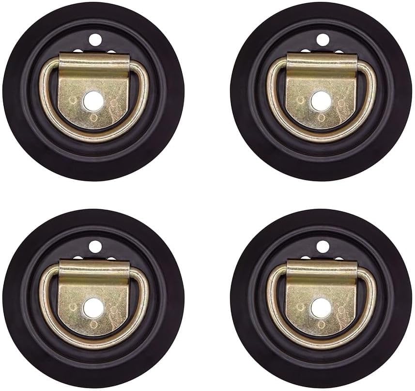Amazon.com: Mytee Products 4 Pack Flush Mount D-Ring Tie-Downs with ...