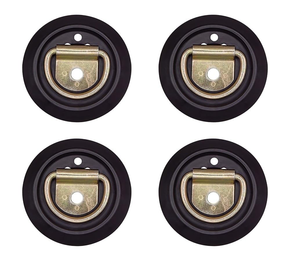 Amazon.com: Mytee Products 4 Pack Flush Mount D-Ring Tie-Downs with ...