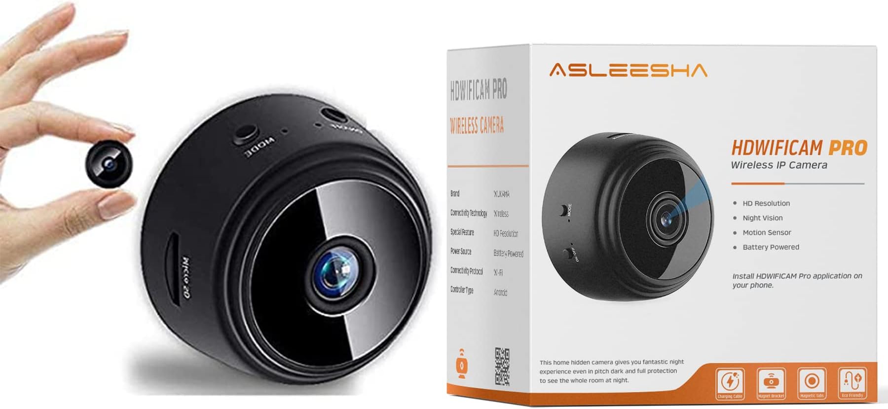 Buy CAMCARE Series Mini Spy Magnet Camera WiFi Hidden Camera HD 1080P ...