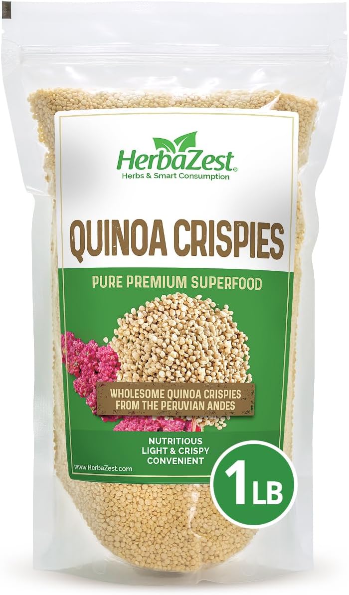 Amazon.com : HerbaZest Quinoa Crispies – 1 LB – Vegan & Gluten Free ...