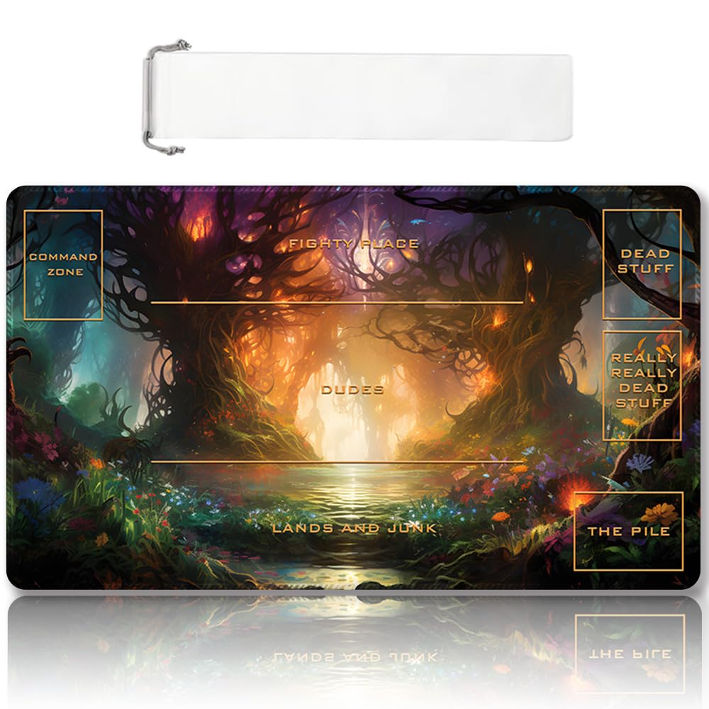 Amazon.com: Premium Stitched MTG Playmat with Zones and Non-Slip Rubber ...