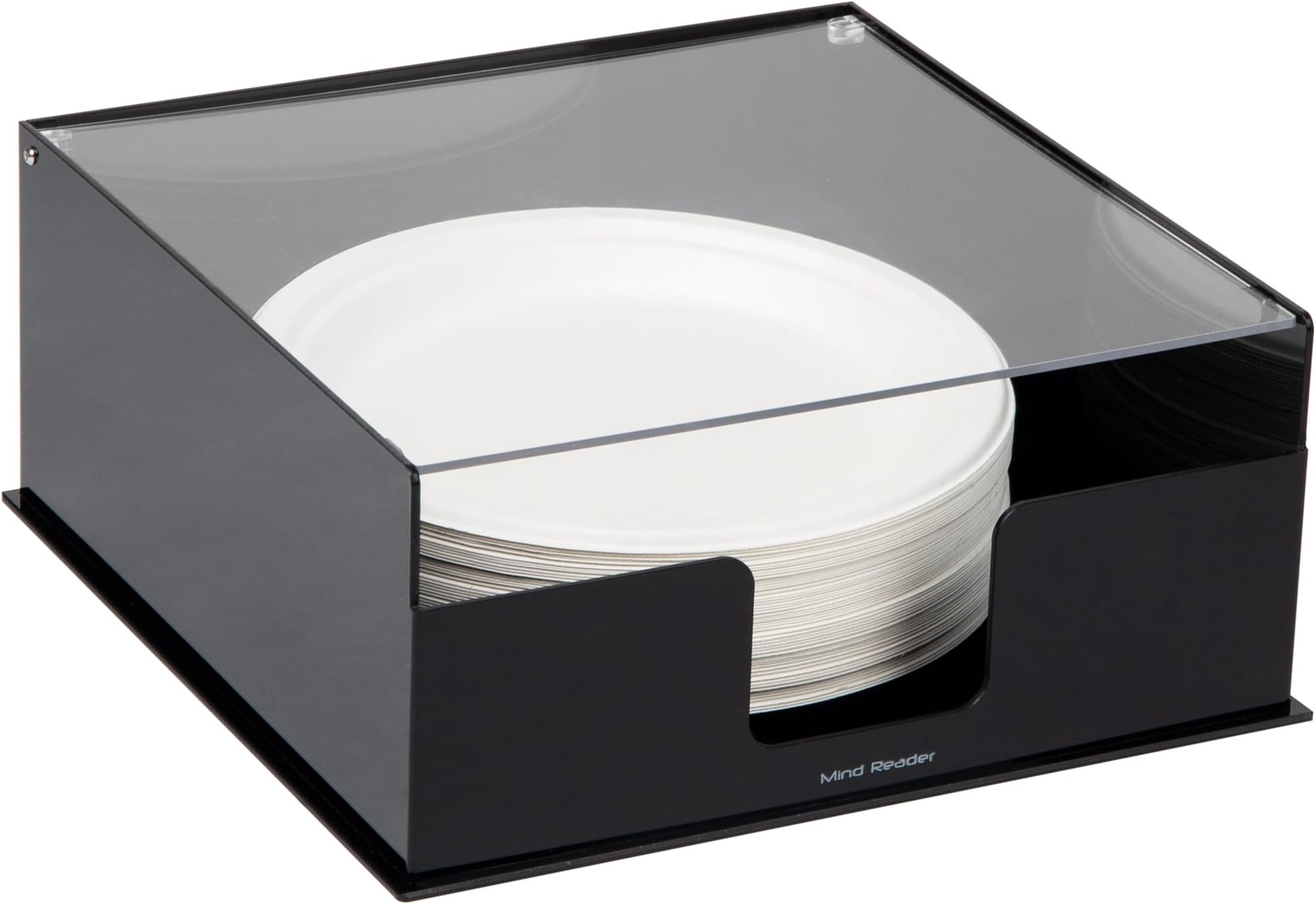 Amazon.com: Acrylic Paper Plate Dispenser for Counter, Disposable ...
