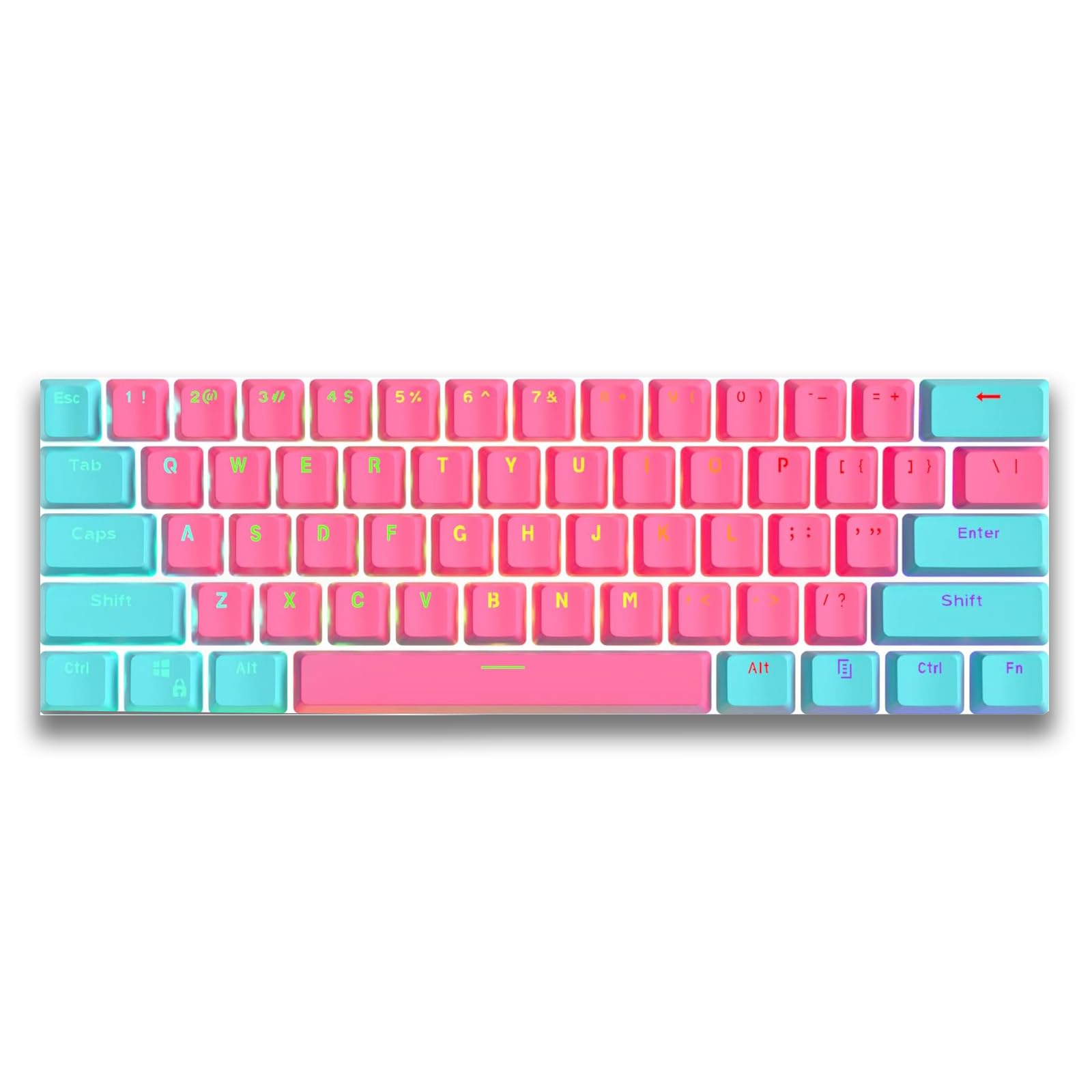 Amazon.com: Catekro PBT Keycaps, 104 Keys Standard Doubleshot Keycap ...