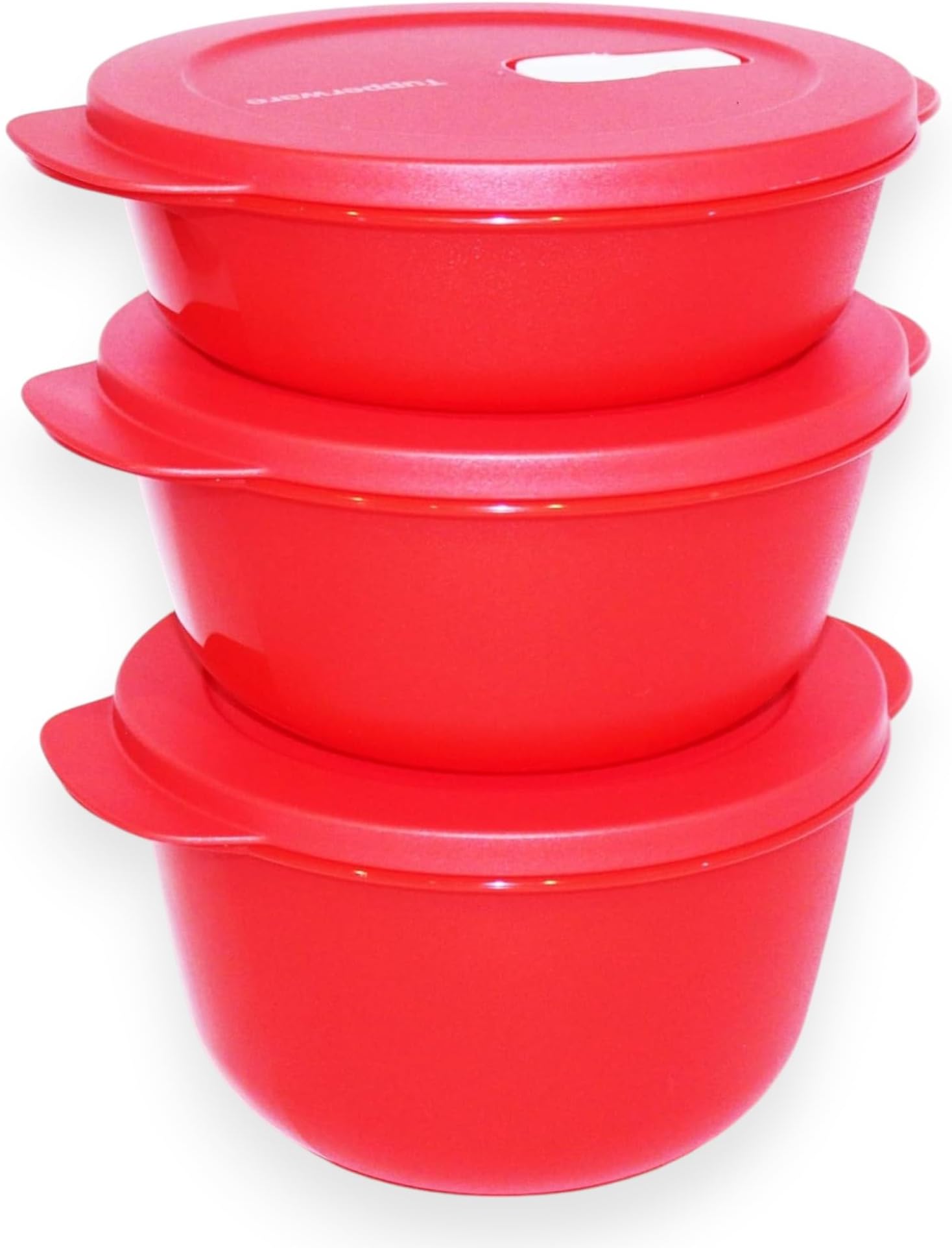 Amazon.com: Tupperware Set of 3 Crystalwave Microwave Bowls 4.25, 6.25 ...