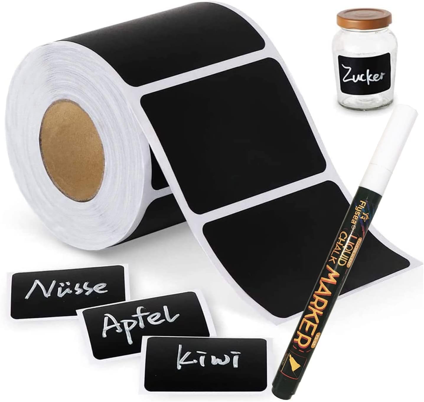 Amazon.com : Chalkboard Labels Stickers, 120pcs Black Chalkboard Labels ...