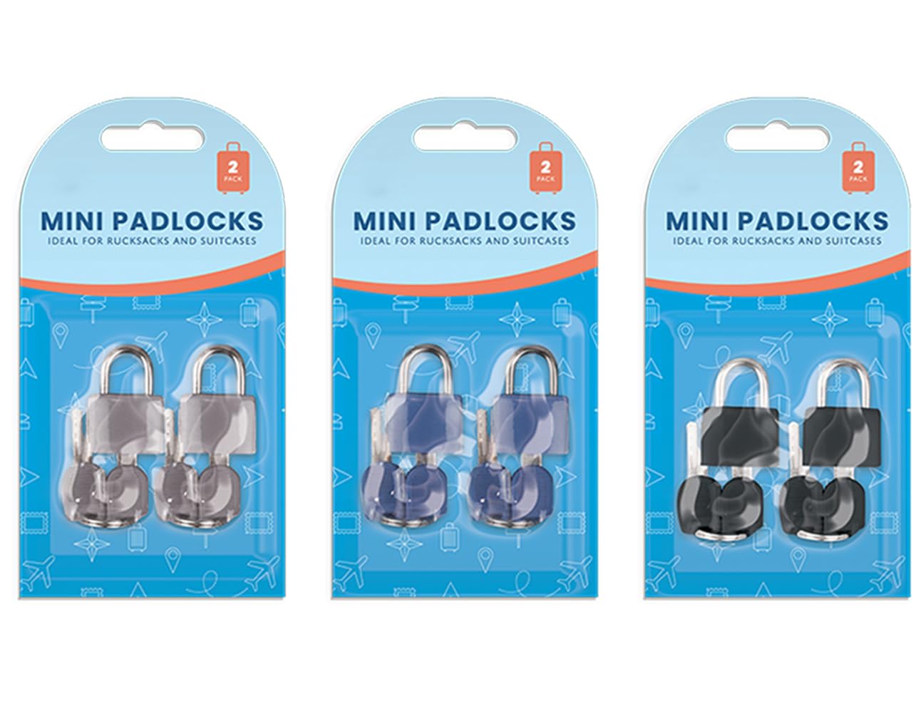 Padlocks with Keys Mini Padlock for Rucksacks Bags and Suitcases Locks ...