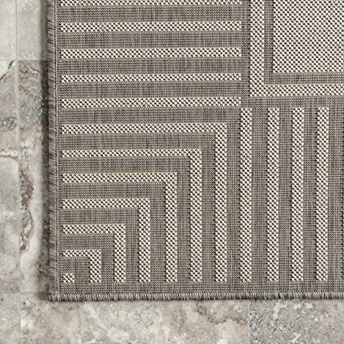 Snapklik.com : nuLOOM Asha Simple Border Indoor/Outdoor Runner Rug