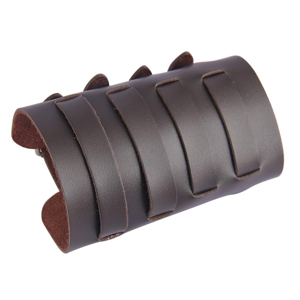 Snapklik.com : Leather Gauntlet Wristband Wide Medieval Bracers Arm ...