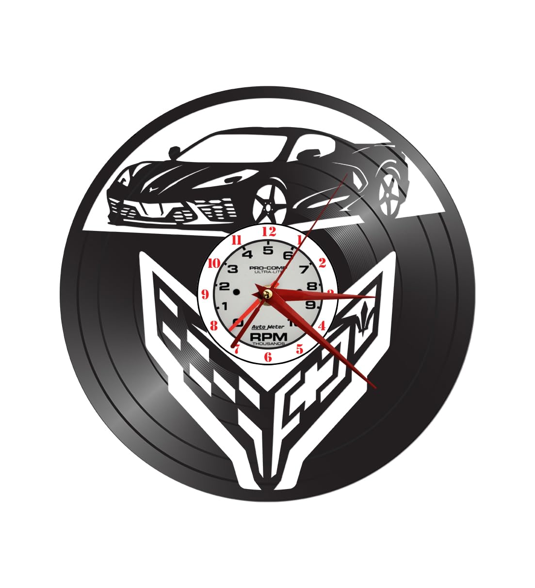 Amazon.com: Vinyl Record Clock Corvette C8 : Home & Kitchen