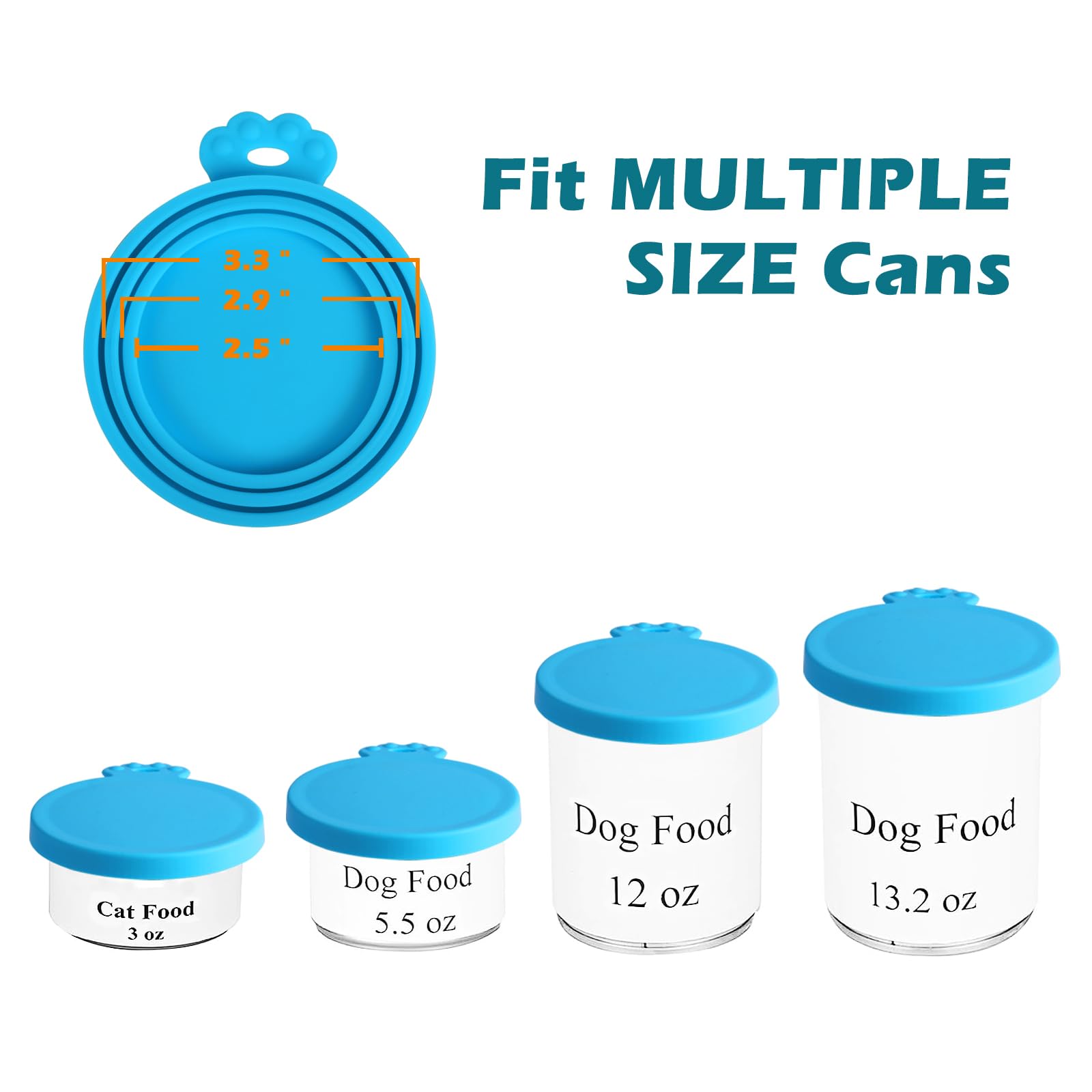 Snapklik.com : PetBonus 2 Pack Silicone Pet Can Cover Lids, Universal ...