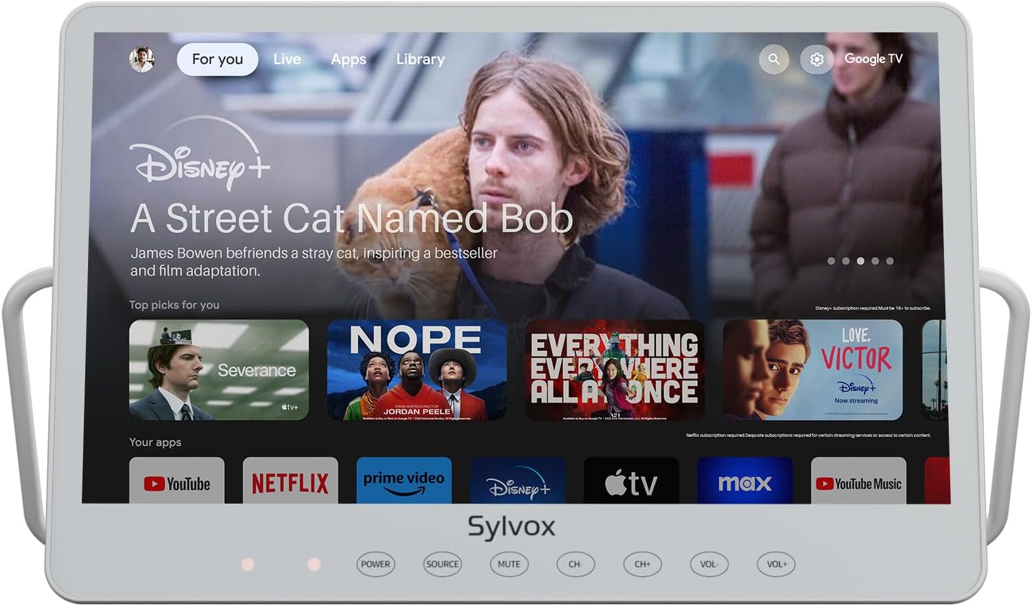 Amazon.com: SYLVOX Portable TV, 15.6‘’ Google TV, IP66 Waterproof ...