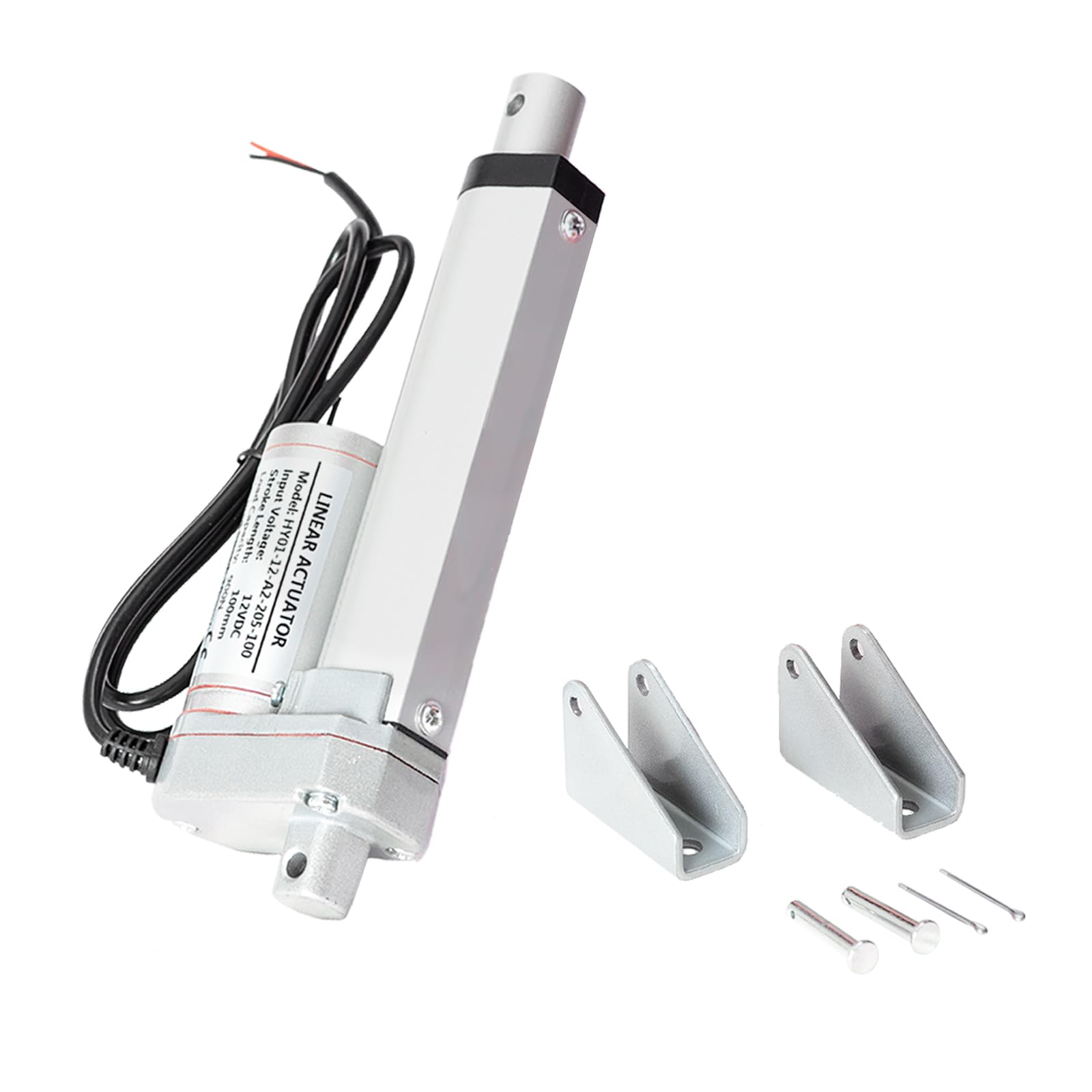 DUPDMKIN Linear Actuator 12v DC with Mounting Brackets 900N(225lbs) Linear Motion Actuators ...