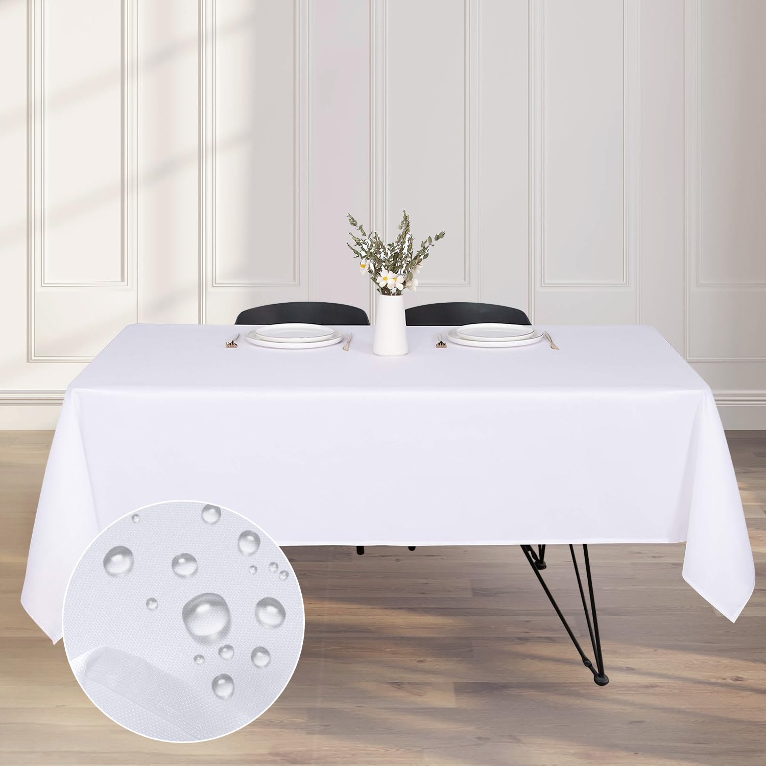 Kapwall Wipe Clean Tablecloth - 54X62Inch (137X160cm) Waterproof ...