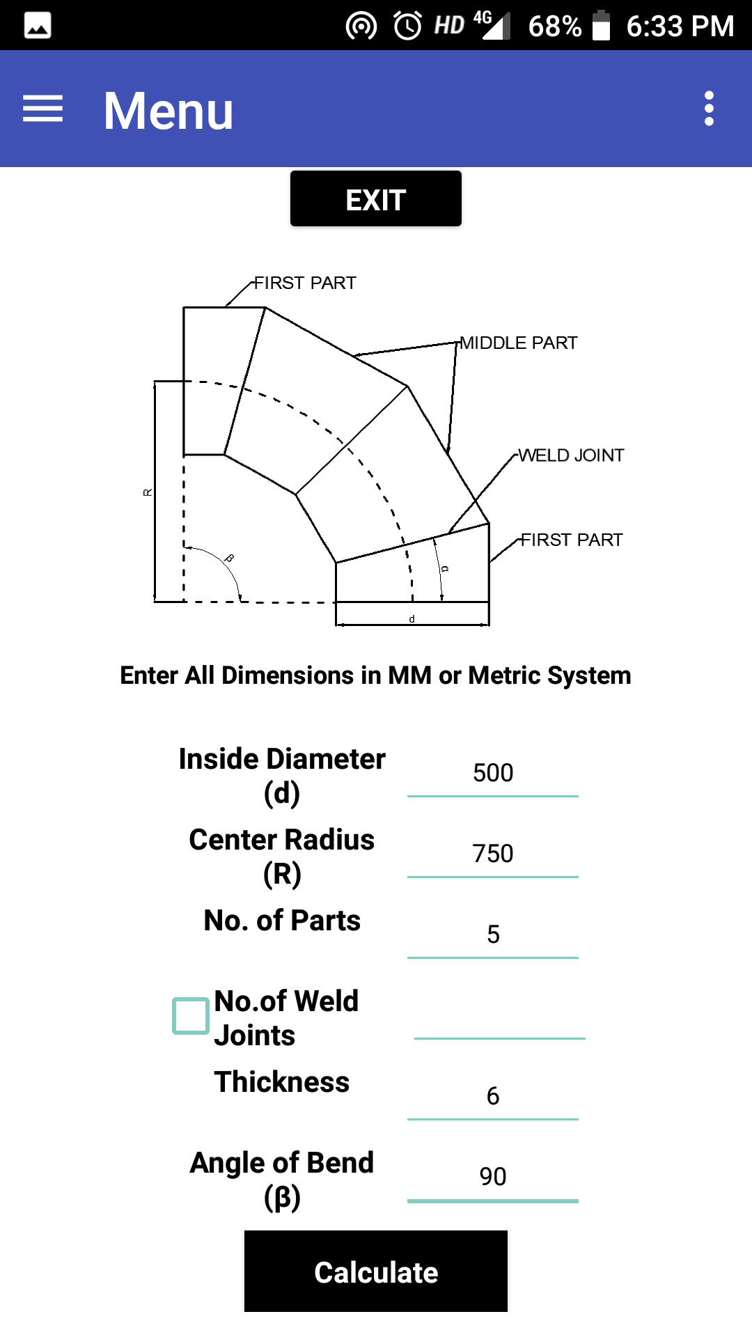 Miter Bend Layout - App on Amazon Appstore
