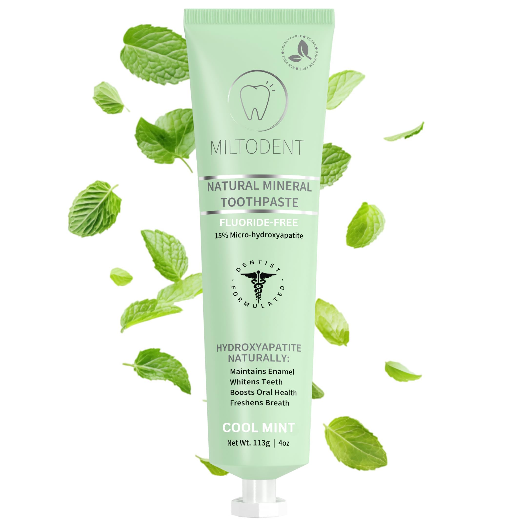 Amazon.com: MILTODENT Premium Hydroxyapatite Toothpaste – 15% Micro ...