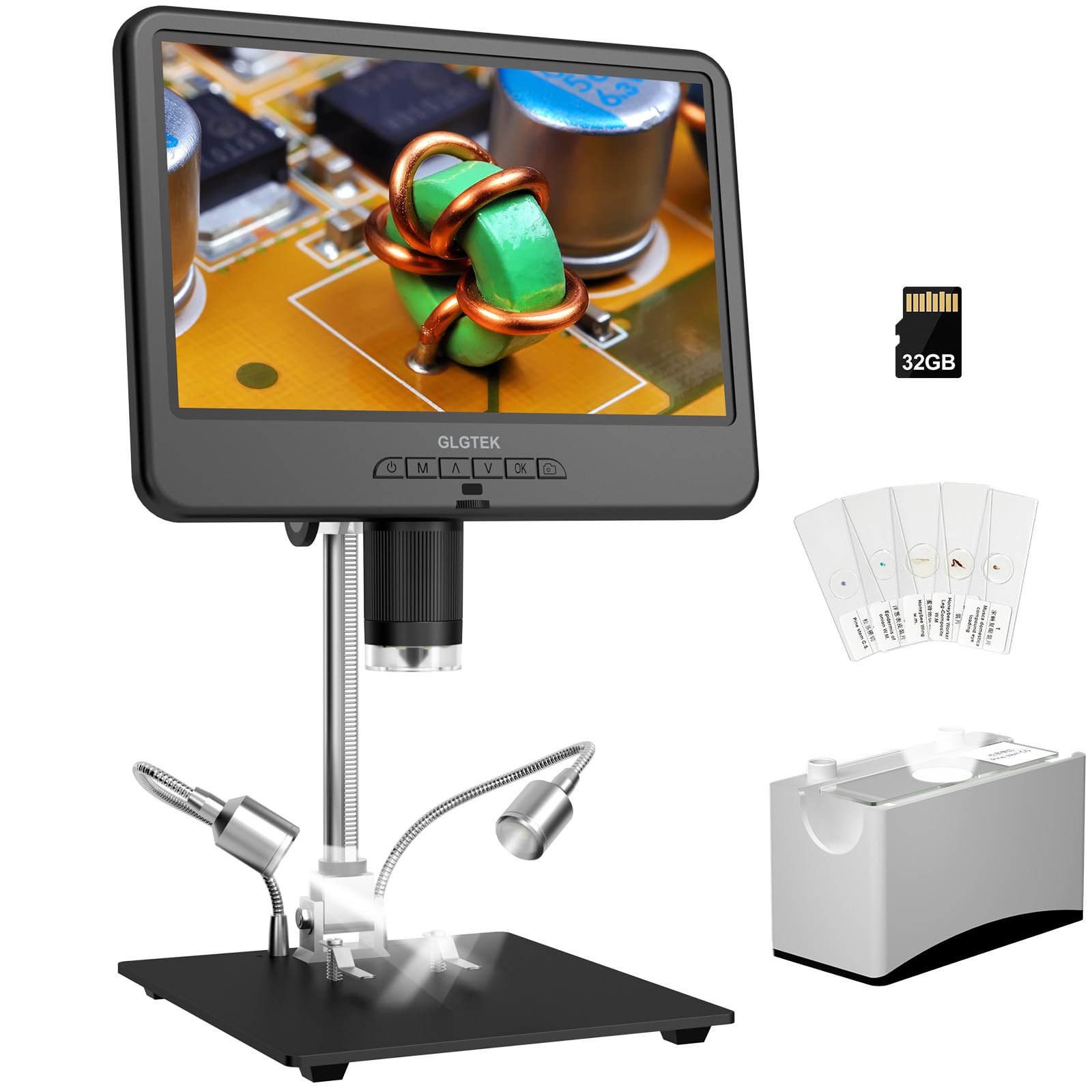 Amazon.com : GLGTEK GLG210 10.1'' IPS Digital Microscope for Adults ...