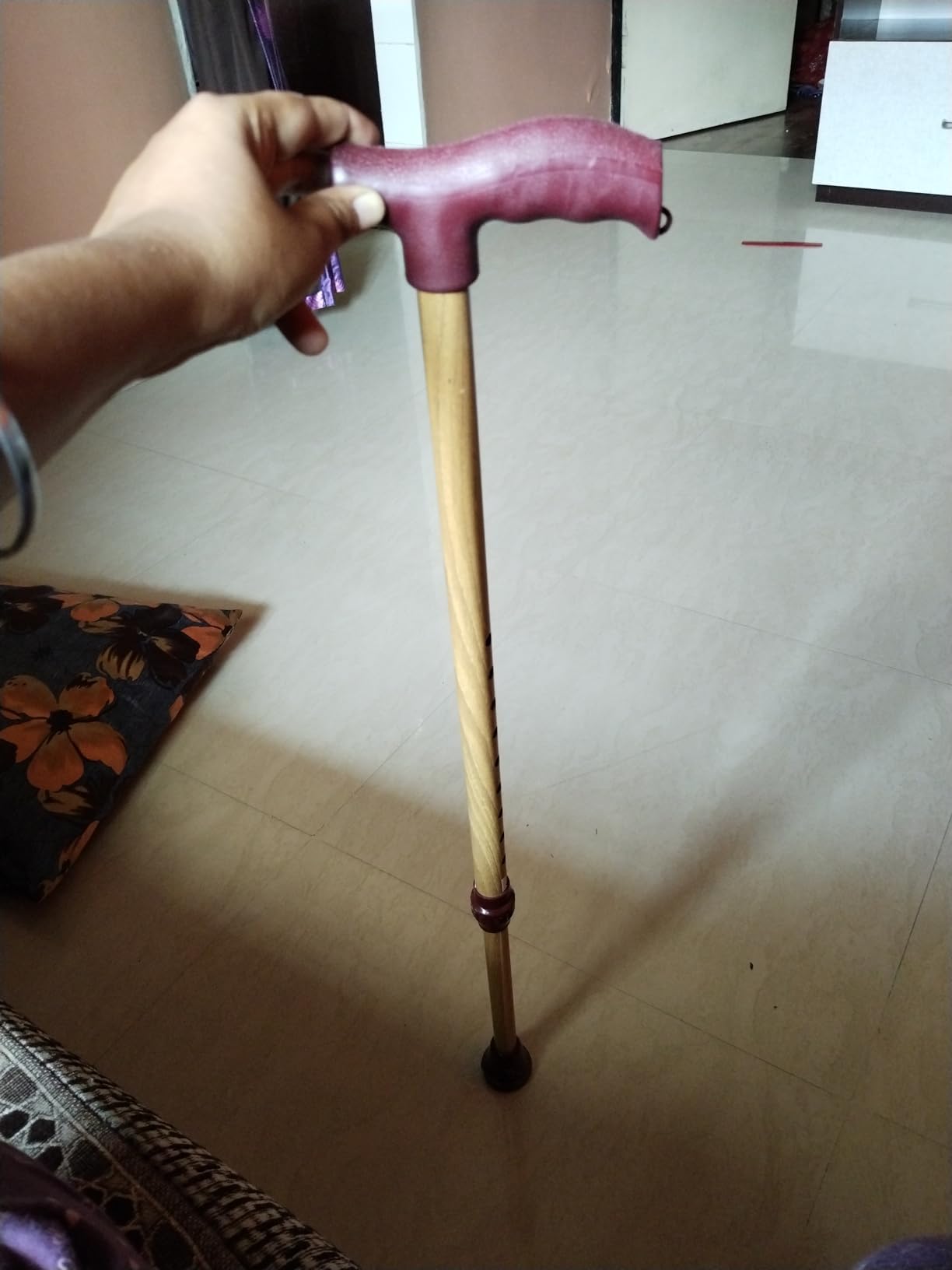 Dr. TORSO Walking Stick with Adjustable Height | Strong Mild-Steel Body ...