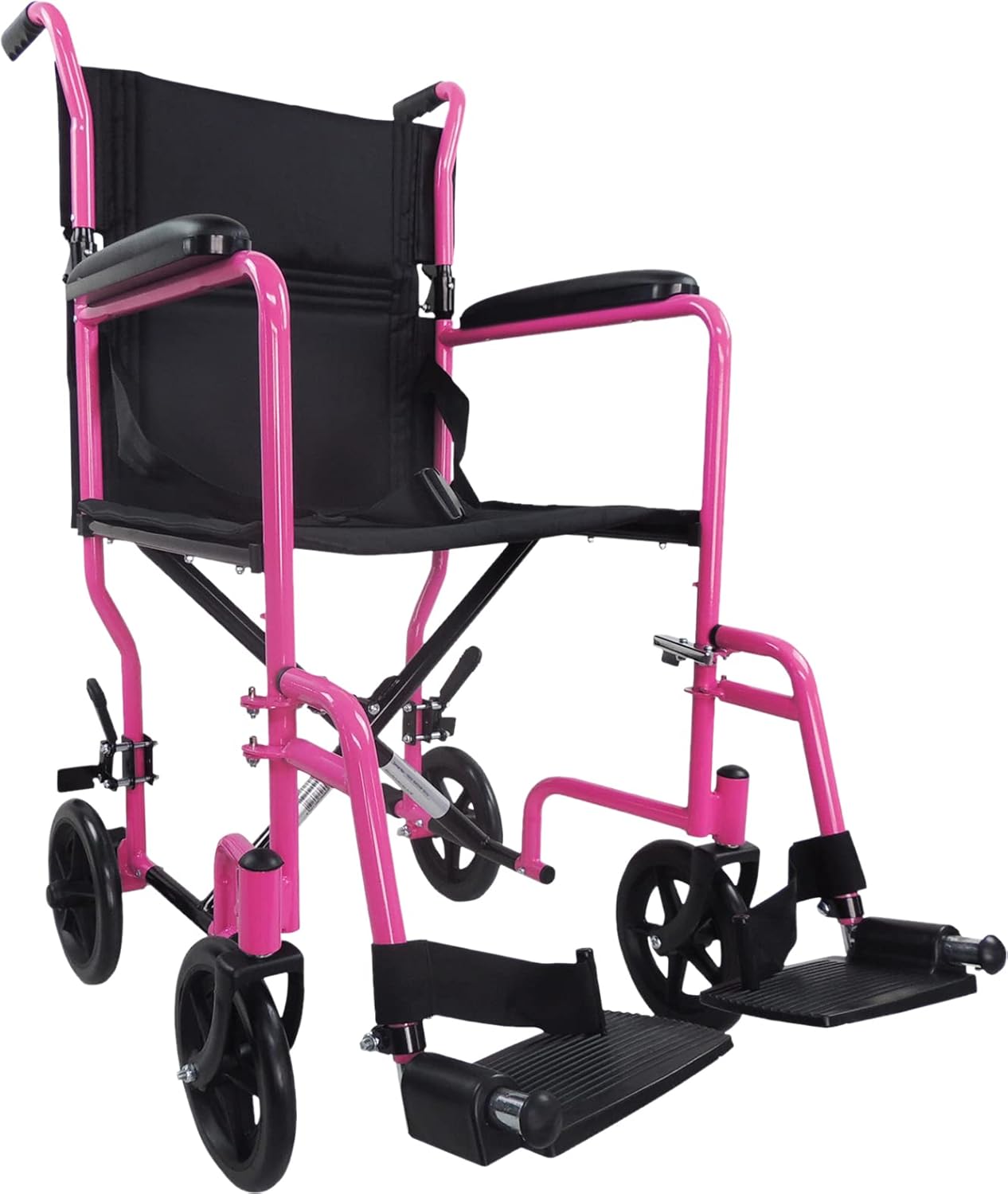Aidapt Compact, Lightweight Folding Steel Transit Wheelchair with SOLID ...
